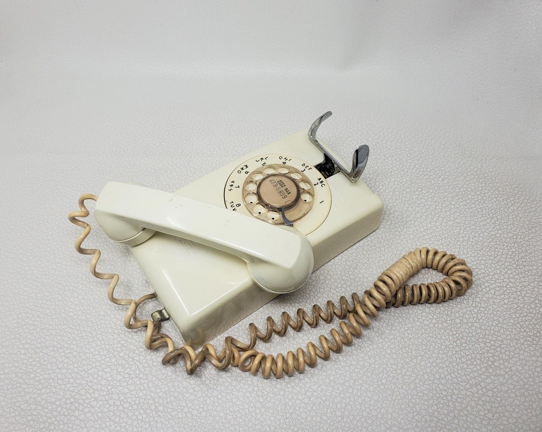Vintage White Rotary Dial Wall Phone Western Electric Telephone - Etsy