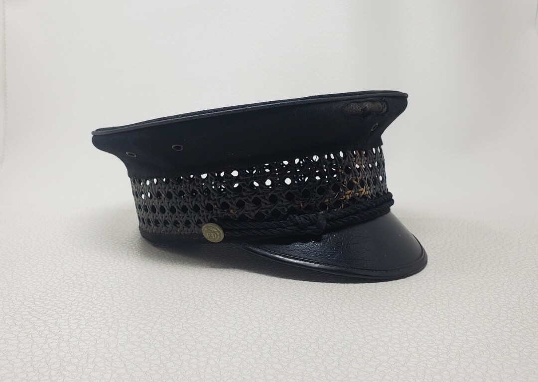 Vintage Pershing Open Cane Firefighter Dress Cap - Etsy