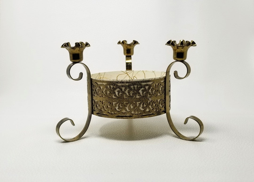 Vintage MCM Candelabra Centerpiece Atomic Design - Etsy