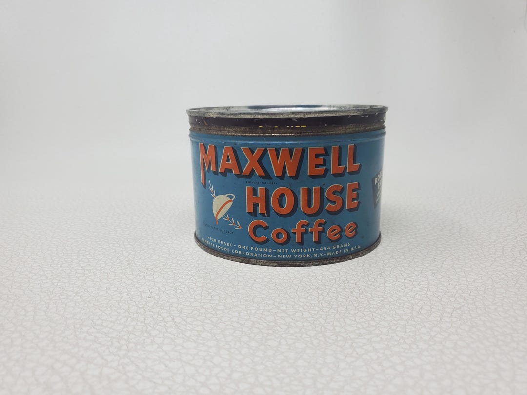 Vintage Fifties Maxwell House Coffee Tin Drip Grind - Etsy