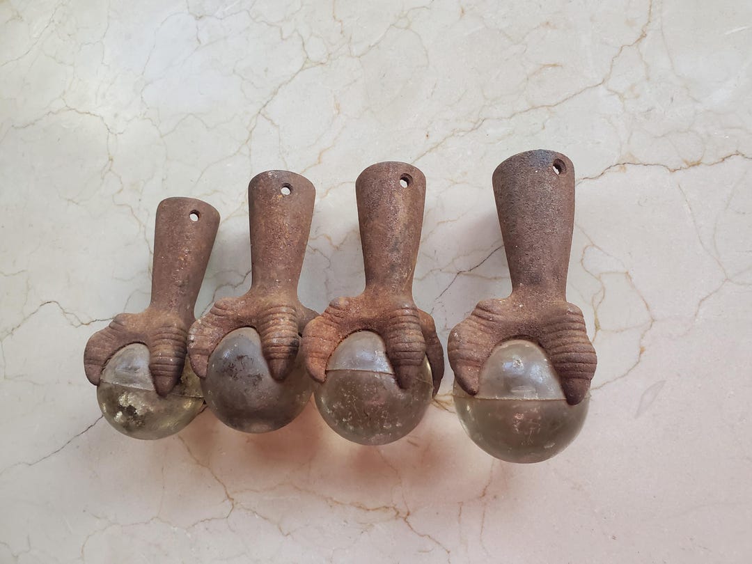 Antique Ball and Claw Table Leg Feet Set of Four - Etsy