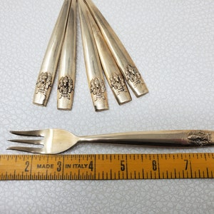 Vintage Siam Bronze Erawan Elephant Pattern Flatware Salad Forks Set of ...