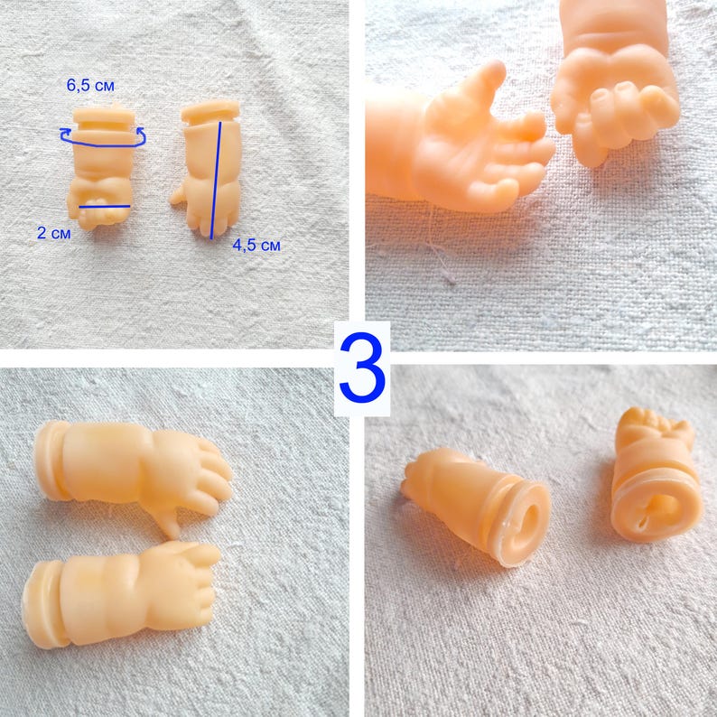Tiny Doll Arms: Vintage Doll Limbs, Vinyl Plastic Repair Parts for ...