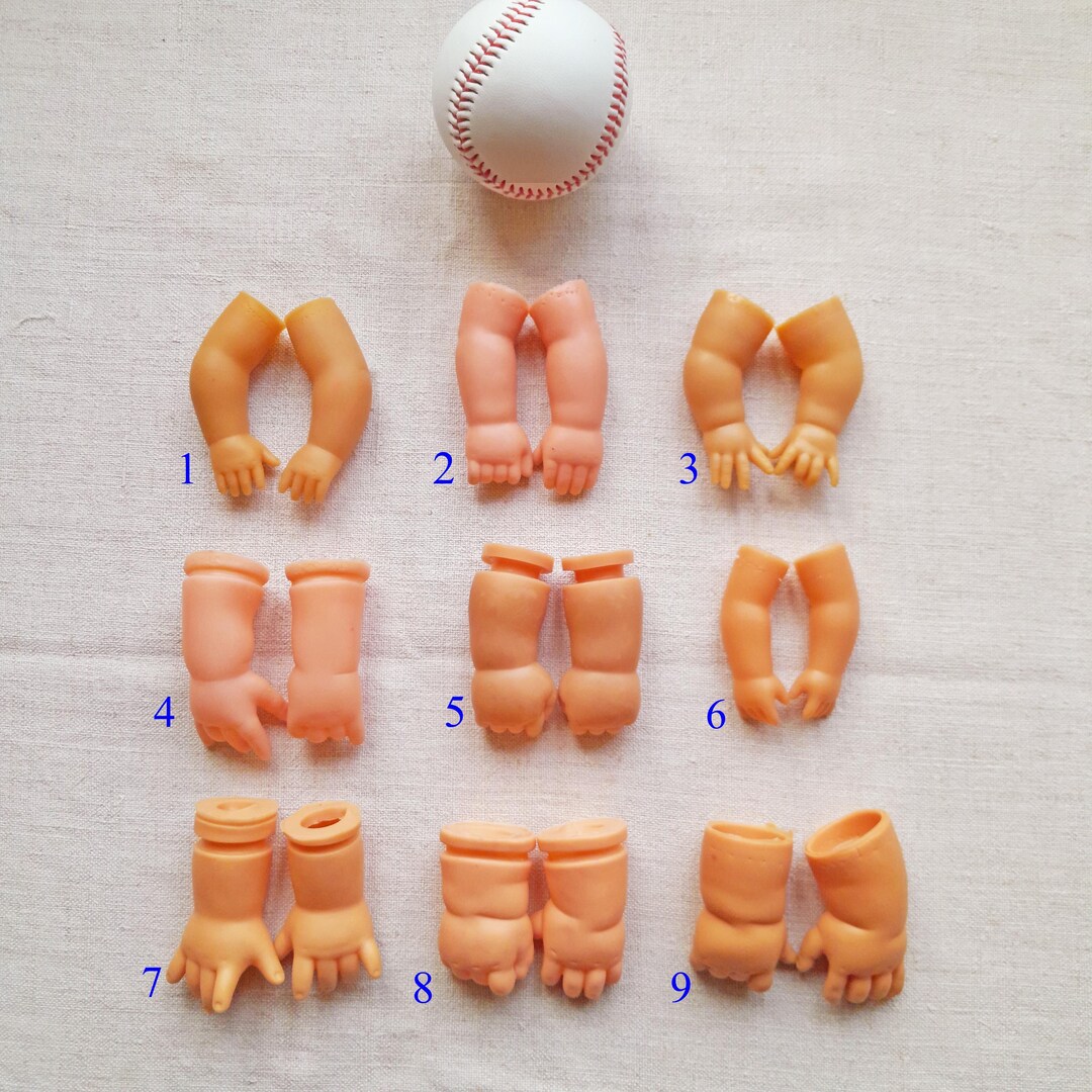 Small Doll Arms, Vintage Baby Doll Limbs, Vinyl and Plastic, Repair ...