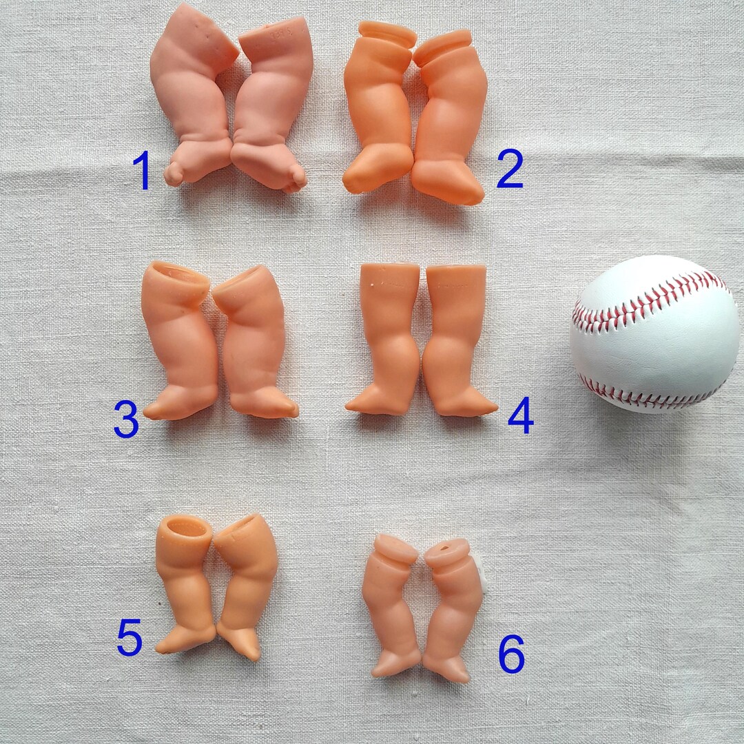 Tiny Doll Legs, Vinyl & Plastic Feet, Vintage Baby Doll Limbs, Repair ...