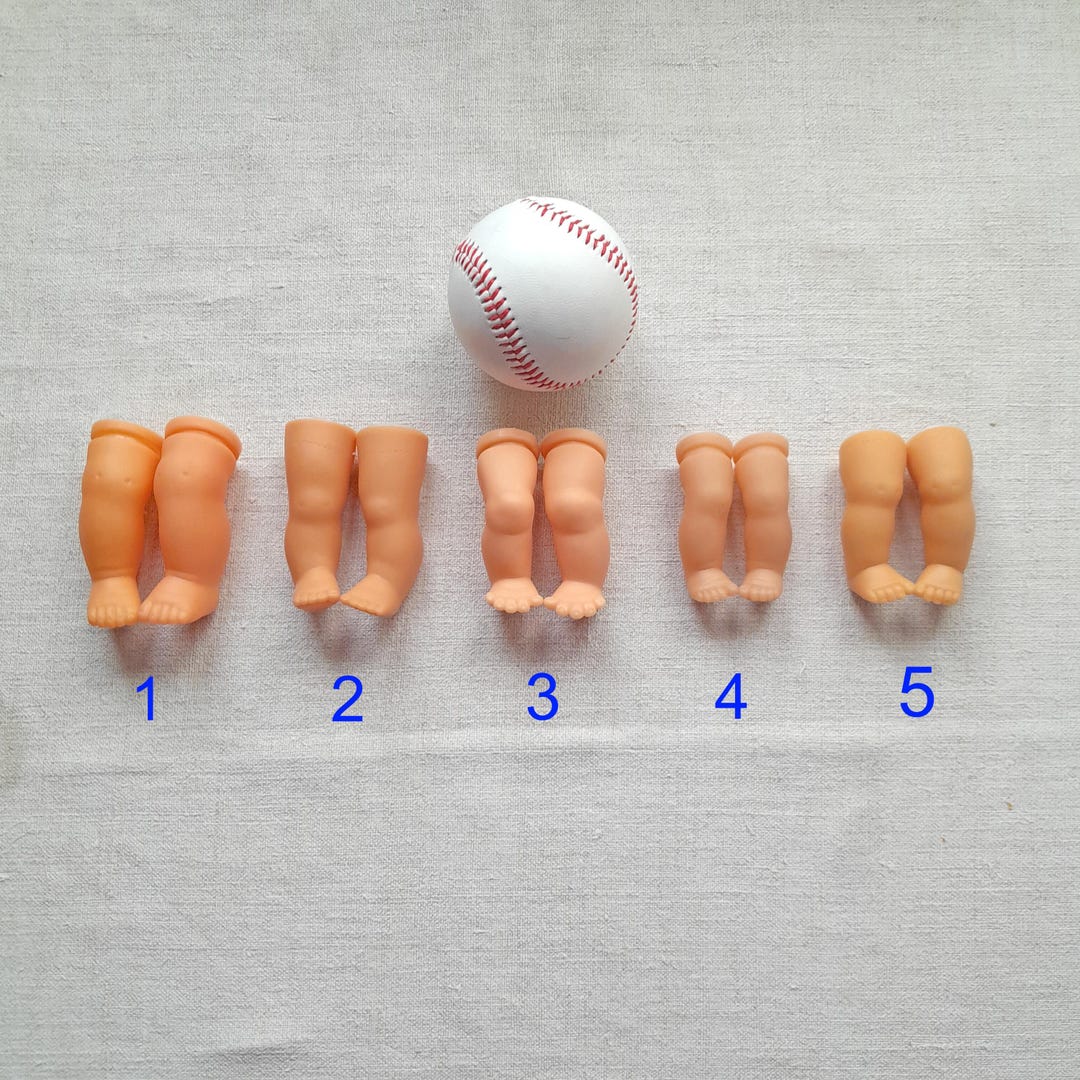 Vintage Tiny Doll Legs: Vinyl or Plastic Limbs for Repair, Craft Supply ...