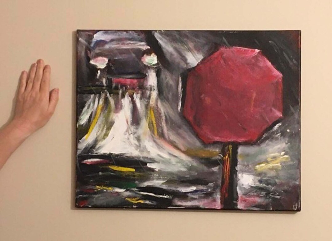 Stop Sign Acrylic Painting - Etsy