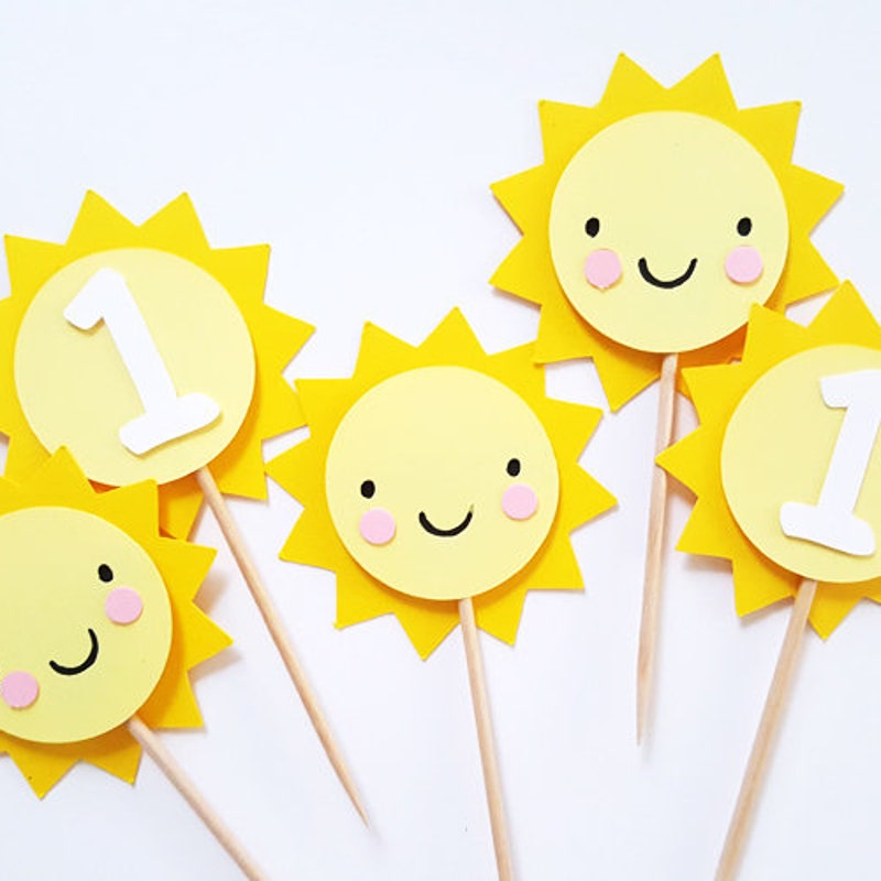 Sun Cupcake Toppers - Etsy