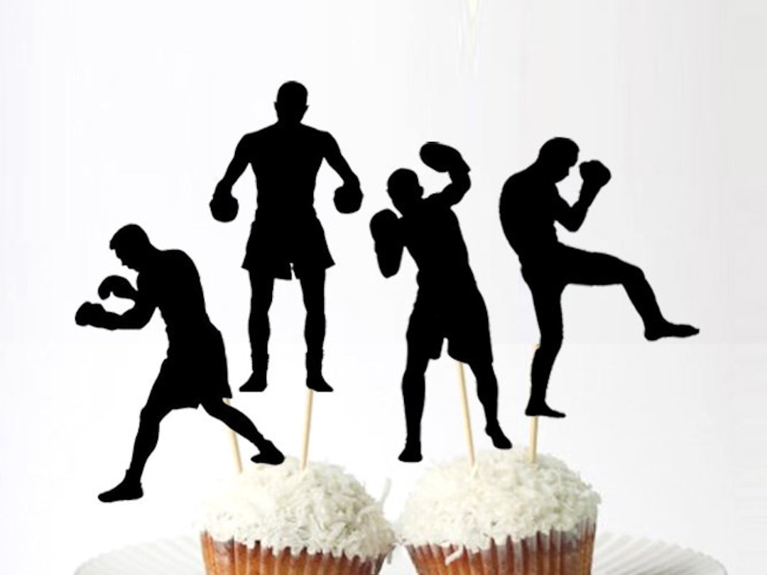 Set of 24pcs - Boxing Cupcake Toppers - Etsy