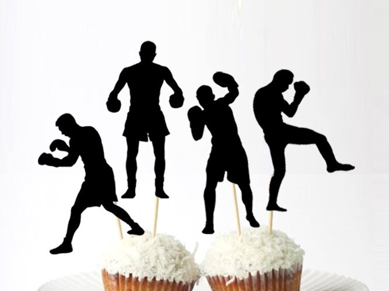 Set of 24pcs Boxing Cupcake Toppers - Etsy