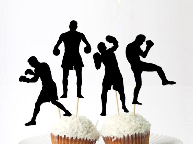 Set of 24pcs Boxing Cupcake Toppers - Etsy