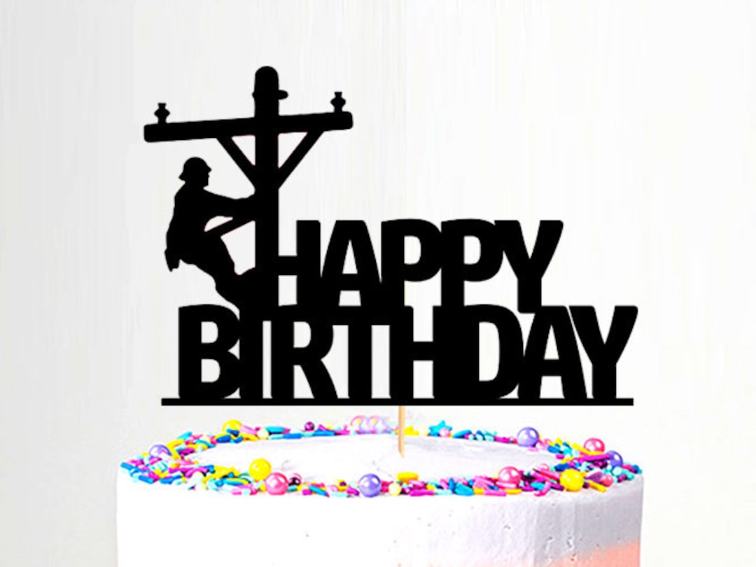 Electrician Lineman Cake Topper - Etsy