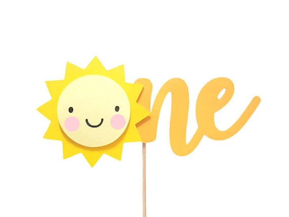Sunshine Sun ONE Cake Topper - Etsy