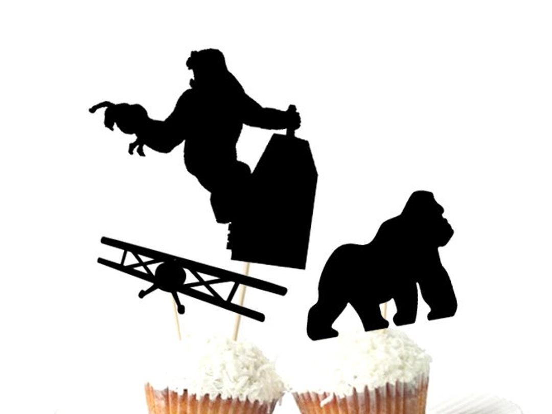 Set of 24pcs - King Kong Cupcake Toppers - Etsy