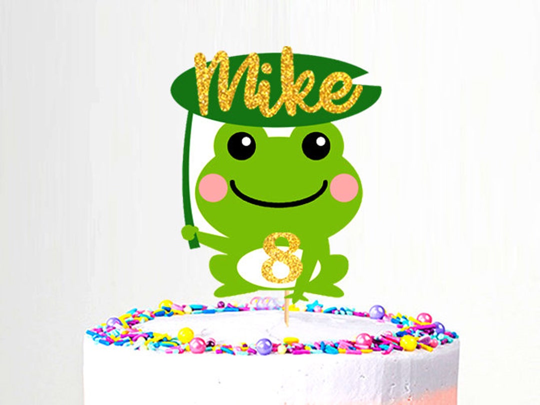 Personalized Frog Cake Topper - Etsy