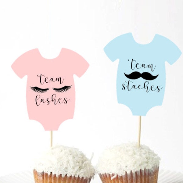 Lashes and Staches Gender Reveal - Etsy