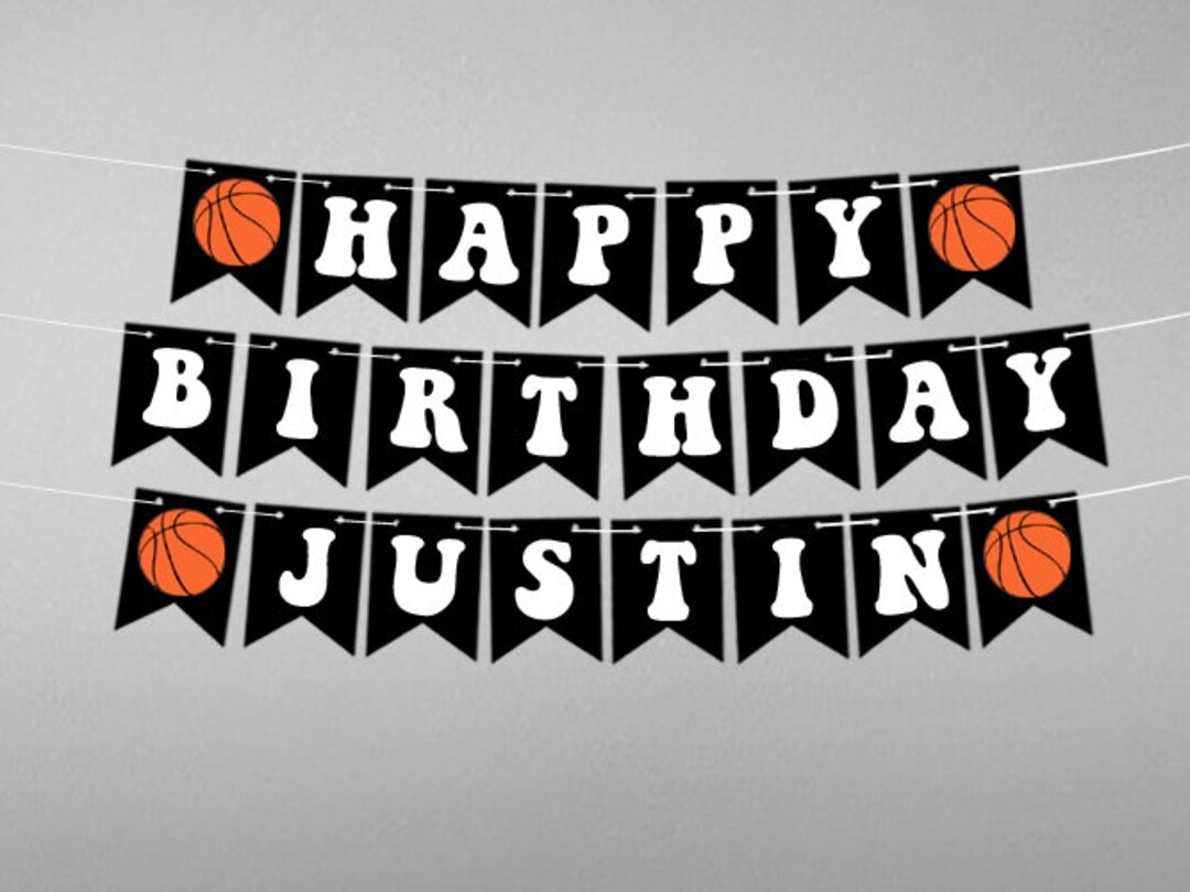 Personalized Basketball Birthday Banner - Etsy