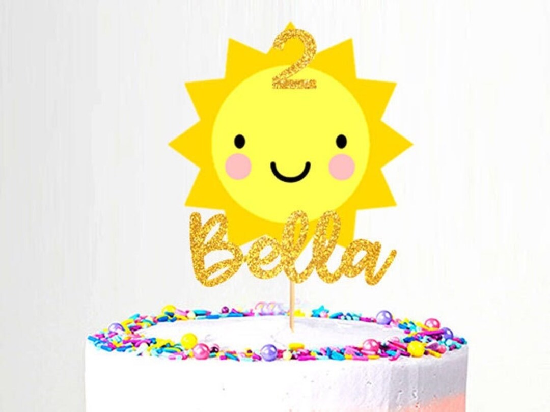 Personalized Sun Cake Topper - Etsy