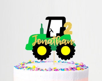 Tractor Cake Topper, Tractor Laser Cut Topper, Boy or Girl Cake Topper ...