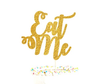 Eat me cake topper | Etsy