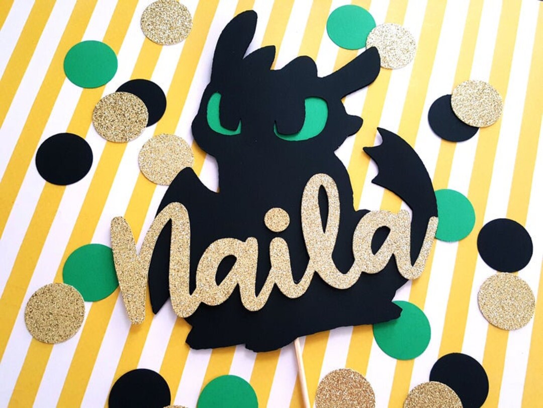 Personalized Dragon Cake Topper - Etsy