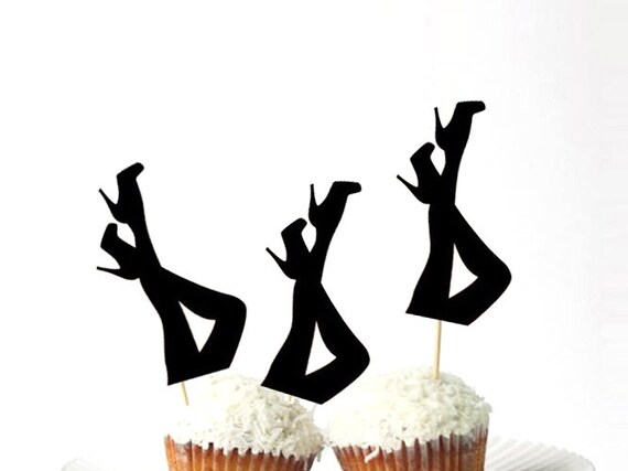 Set of 24pcs Sexy Leg With Heel Cupcake Topper Cupcake - Etsy