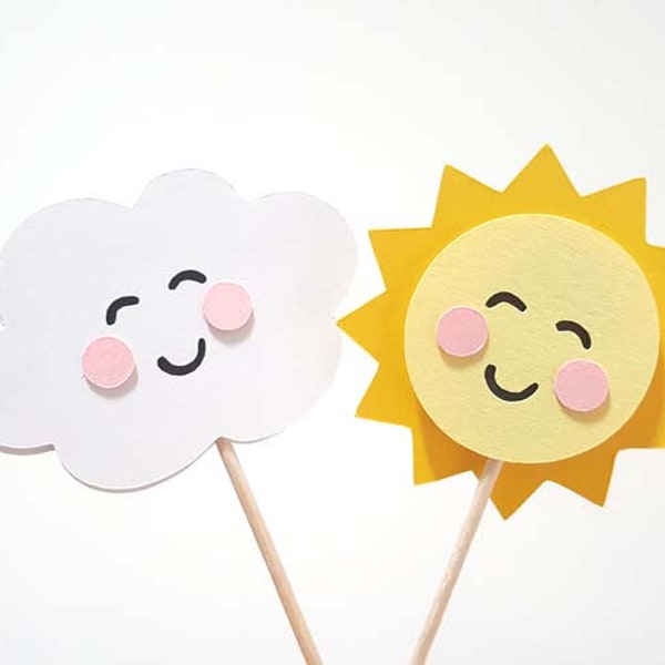 Sun Cupcake Toppers - Etsy