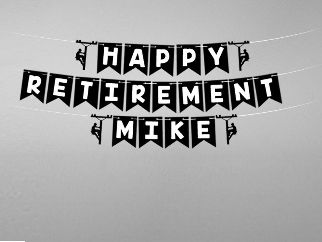 Personalized Lineman Happy Birthday Banner - Etsy