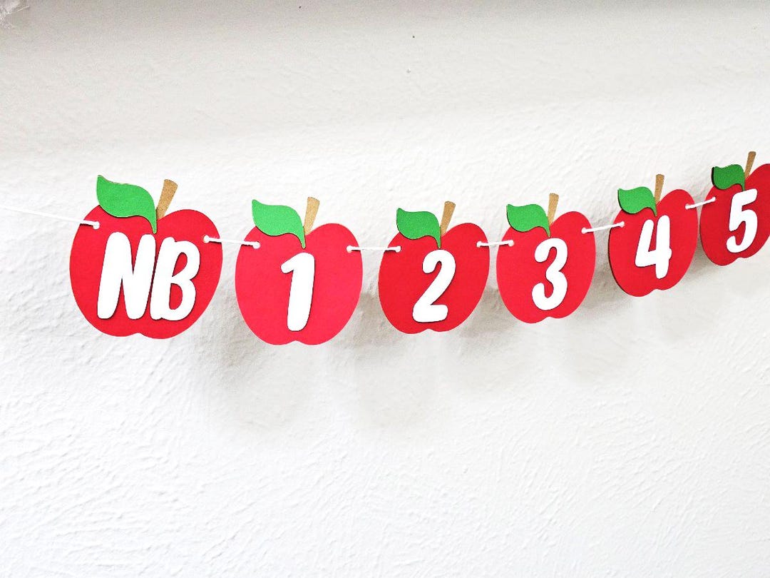 Apple Monthly Photo Banner, Apple First Birthday, Apple Milestone ...