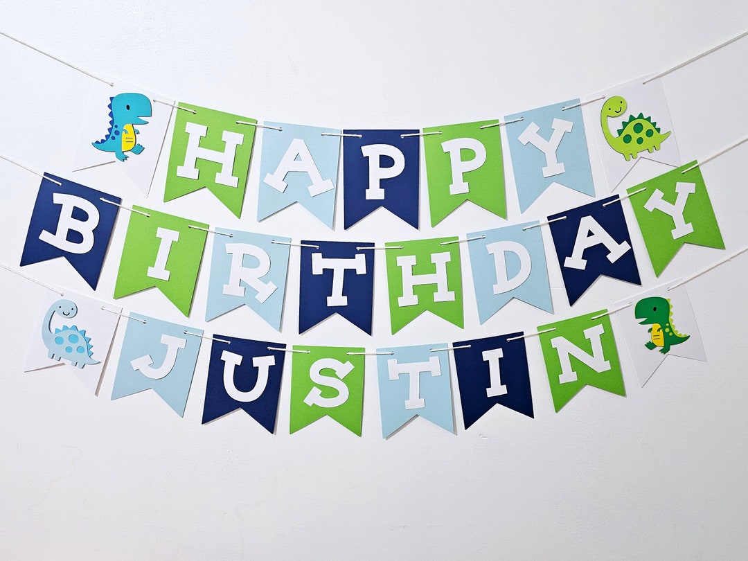 Personalized Dinosaur Birthday Banner, ROAR Party, Dinosaur Birthday ...
