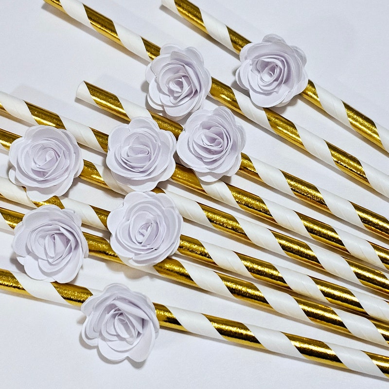 Floral Paper Straws - Etsy