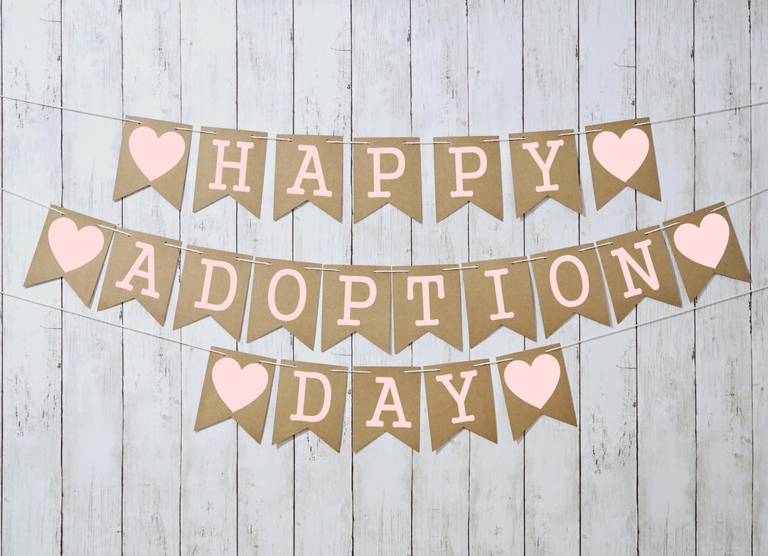 Happy Adoption Day Banner, Adoption Banner, Pet Rescue Adoption Banner ...
