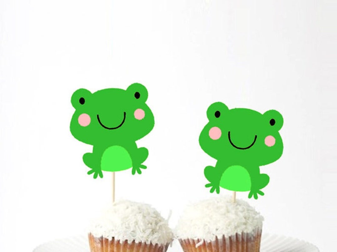 Frog Cupcake Toppers, Frog Birthday, Frog Decoration Toppers - Etsy