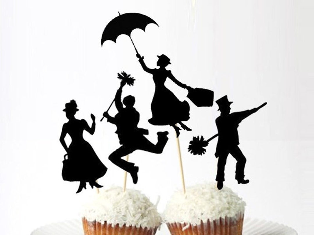 Set of 24pcs - Mary Poppins Cupcake Toppers - Etsy