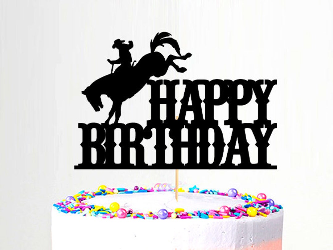 Rodeo Cake Topper, Bucking Horse, Cowboy Cake Topper - Etsy