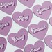 Personalised Heart Shaped Place Cards, Customisable Colours, Wedding ...