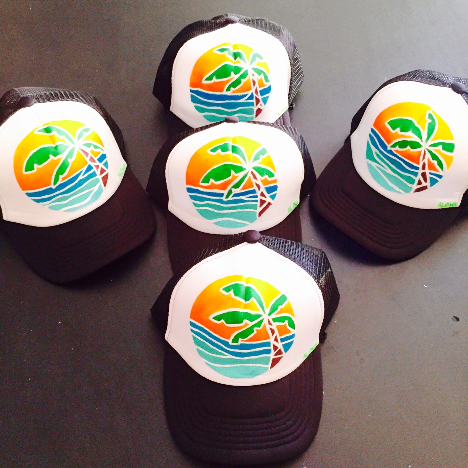 Palm Tree Trucker Hat - Etsy