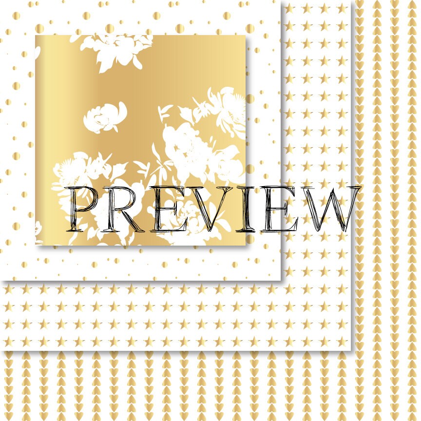 Gold Metallic Gold Paper Gold Paper White and Gold Gold | Etsy