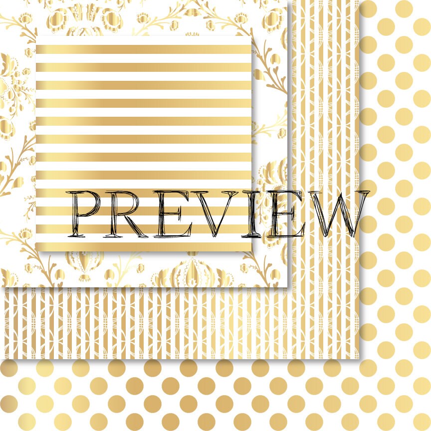 Gold Metallic Gold Paper Gold Paper White and Gold Gold | Etsy