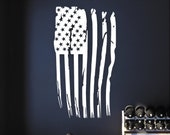 Distressed Flag Decal. Flag Wall Decal American Flag Sticker. - Etsy