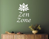 ZEN ZONE Wall Decal Gym Wall Decal Yoga Wall Decal Zen - Etsy