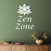 ZEN ZONE Wall Decal, Gym Wall Decal, Yoga Wall Decal, Zen Quote Wall ...