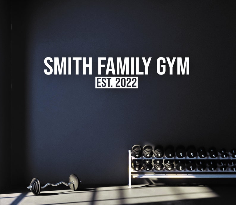 Personalized Custom Home Gym Name Decal DISCIPLINE DEDICATION - Etsy