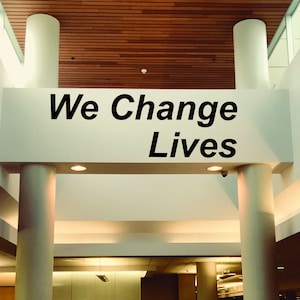 We Change Lives, Motivational Quote Sticker, Gym Wall Decal, Physical ...