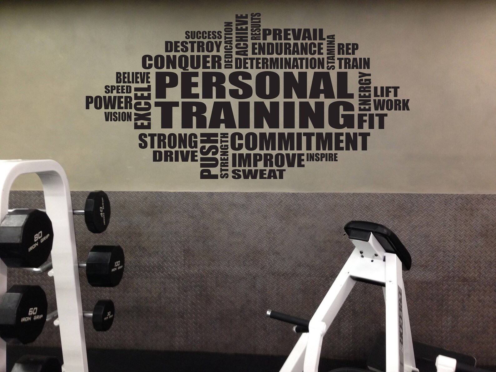 PERSONAL TRAINING Wall Cloud Decal Gym Sign Trainer Sign - Etsy