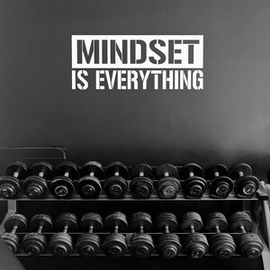 MINDSET IS EVERYTHING Fitness Wall Decal, Gym Wall Decor, Classroom ...