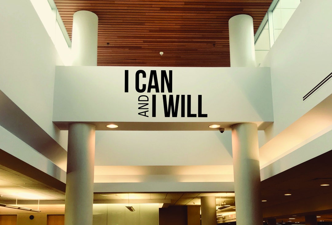 I Can and I Will Wall Decal, Motivational Quote Sticker, Gym Wall Decal ...