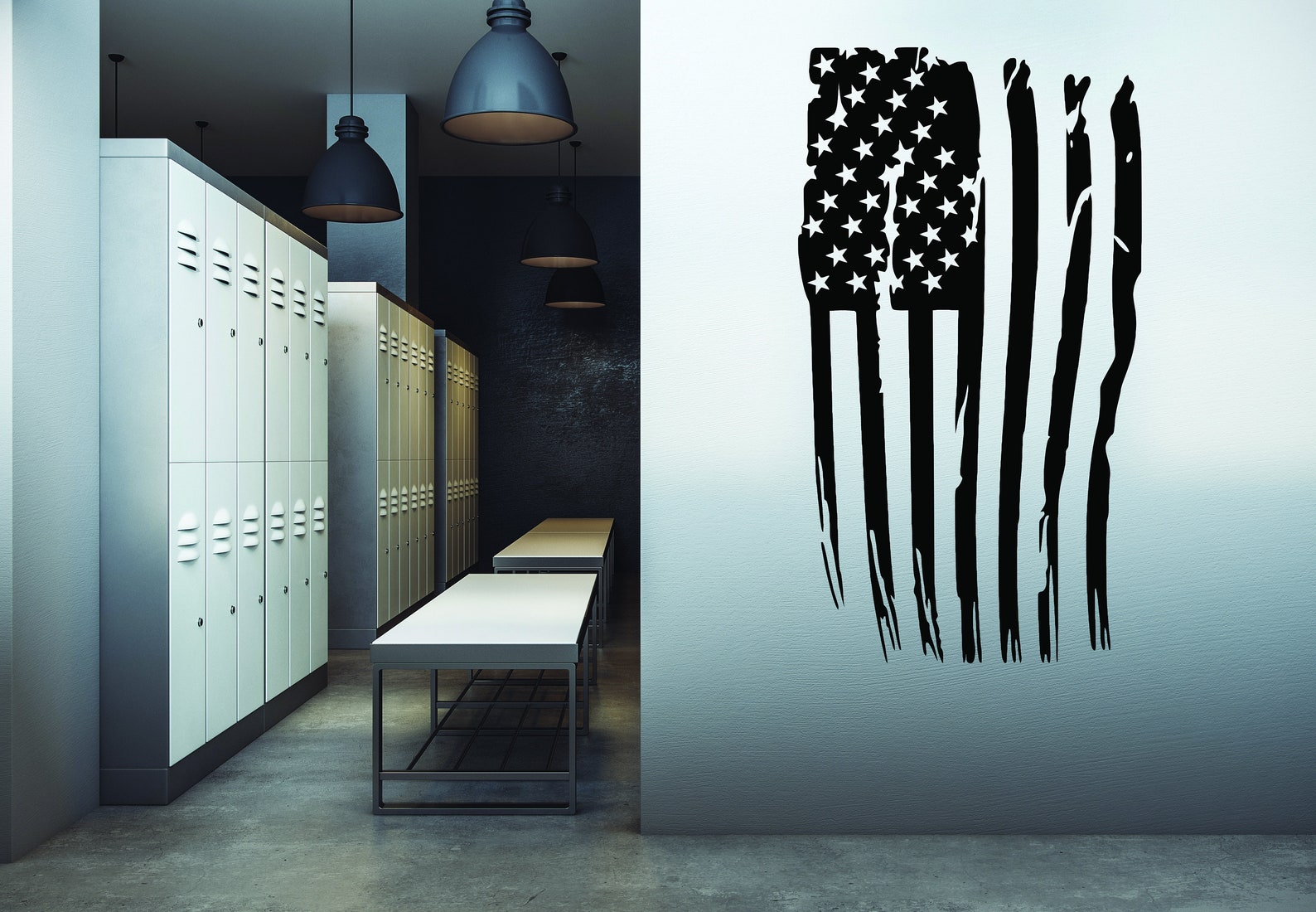 Distressed Flag Decal. Flag Wall Decal American Flag Sticker. - Etsy