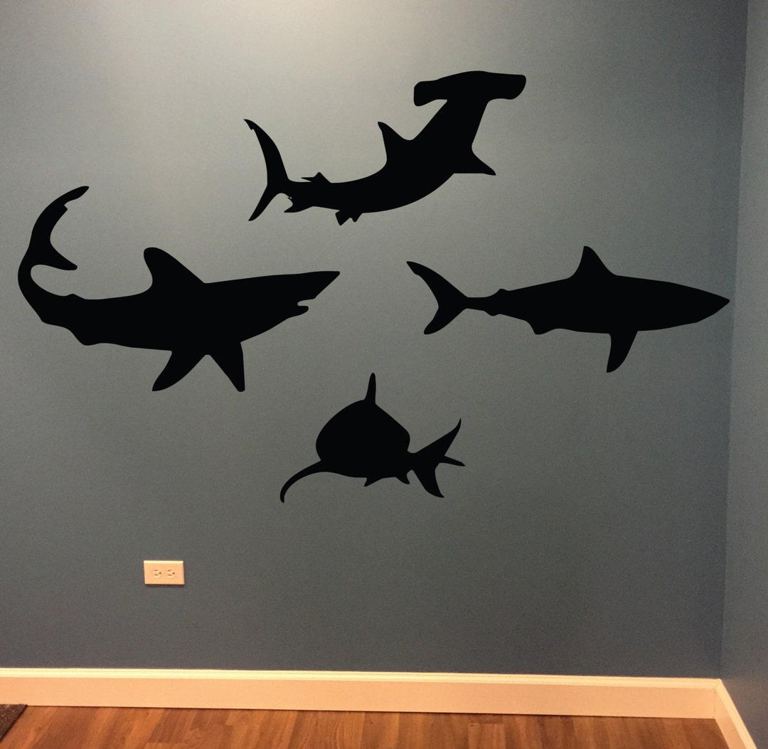 Shark Wall Decals, Kids Room Decorating Ideas - Etsy