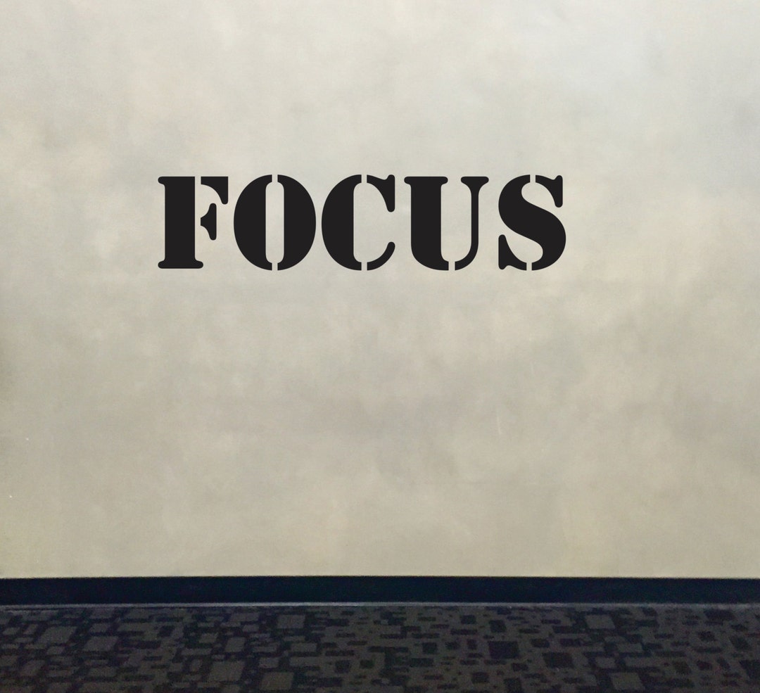 Wall Decal for Gym, Fitness Wall Decal, Classroom Wall Decor, FOCUS ...